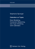 Stephanie Spranger: Calendars as Types » utzverlag