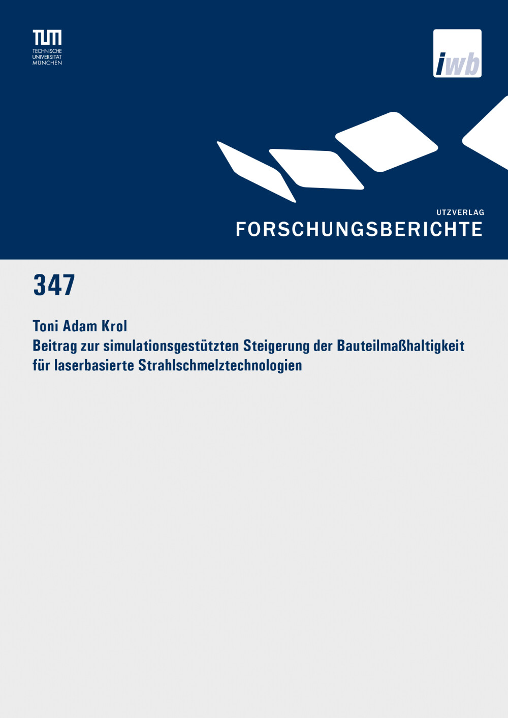 Toni Adam Krol: Beitrag zur simulationsgestützten Steigerung der ...